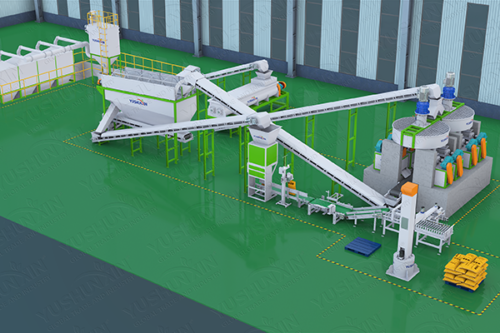 Double Roller Press Granulator For Compost Pelleting | 1-3 T/H